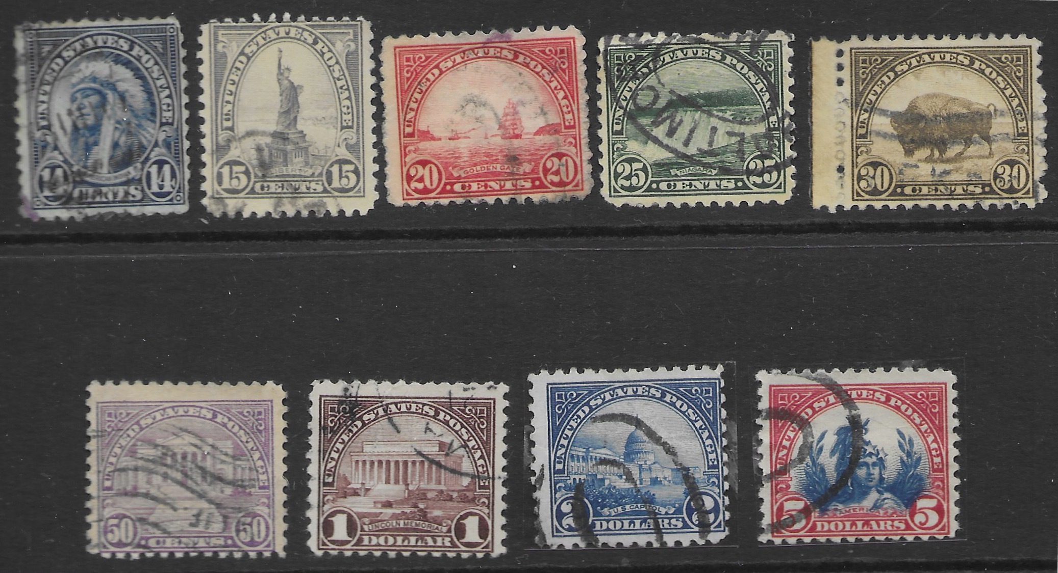 US #565-573 used. America the Beautiful. Super nice set. | United ...