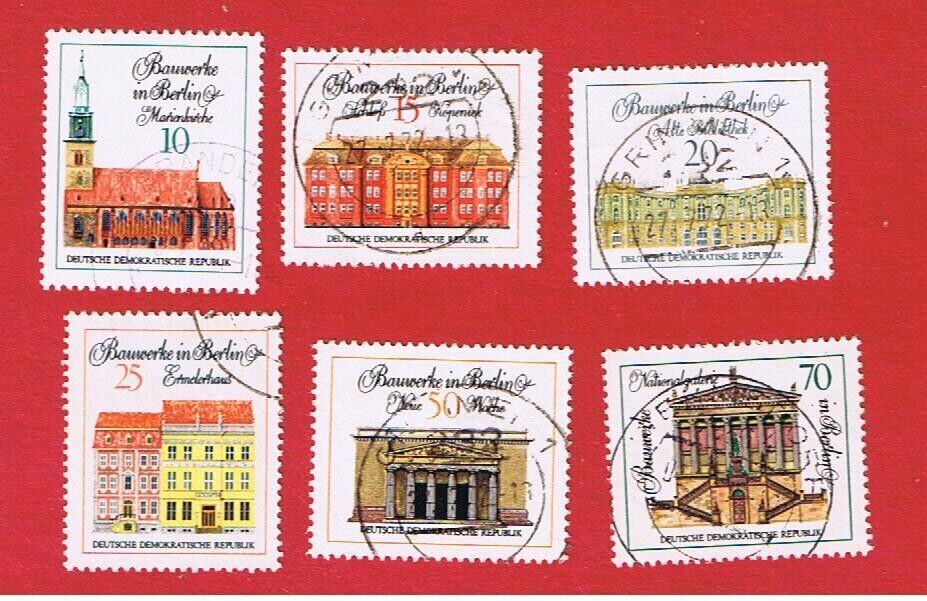 Germany DDR #1287-1292 VF used Buildings Free S/H | Europe - Germany ...