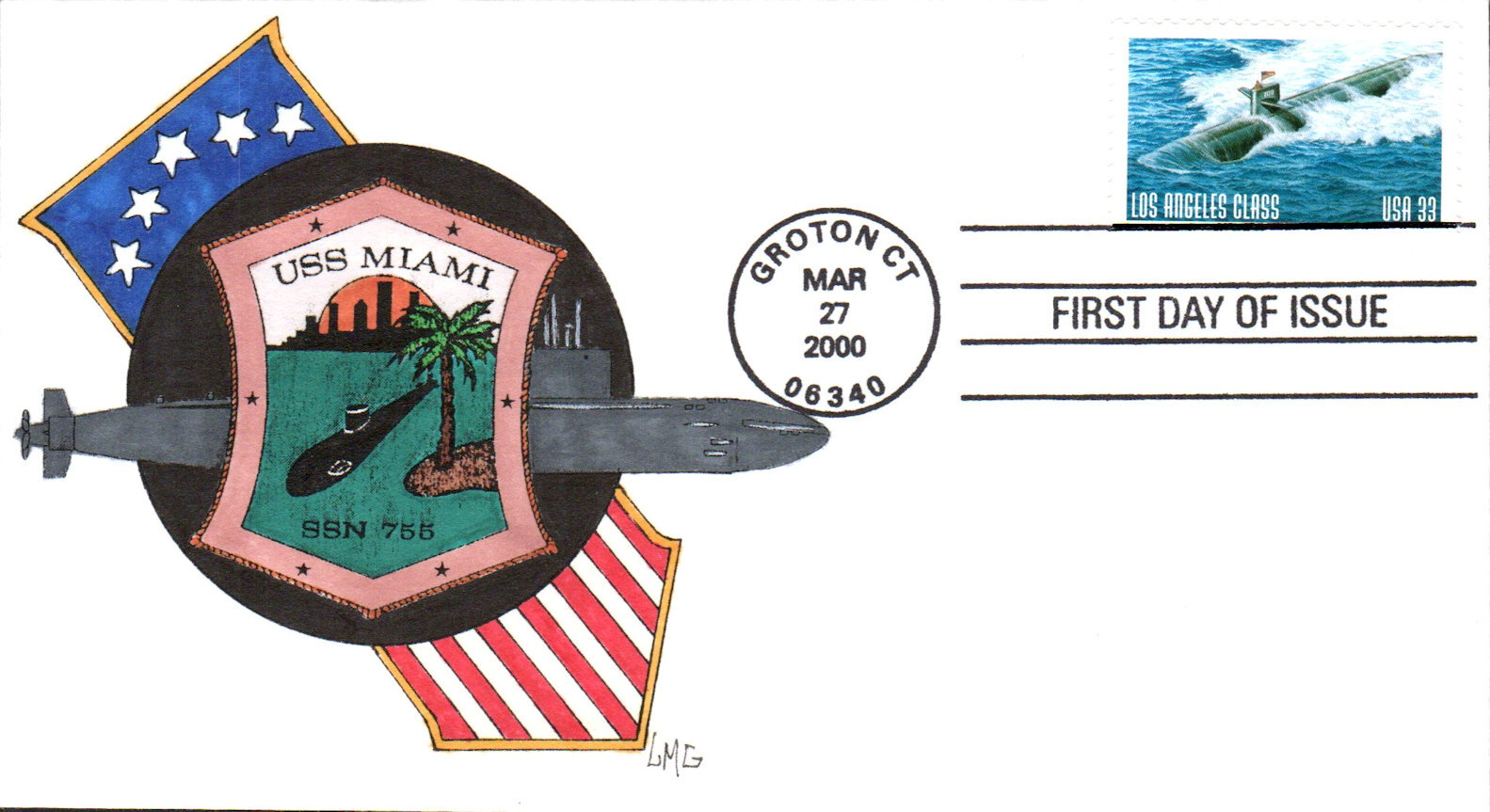 #3372 US Navy Submarine LMG FDC - USS Miami SSN 755 | United States ...
