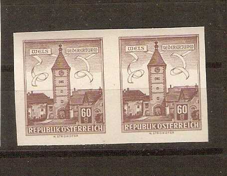 Austria "Buildings" 60g imperf / HipStamp