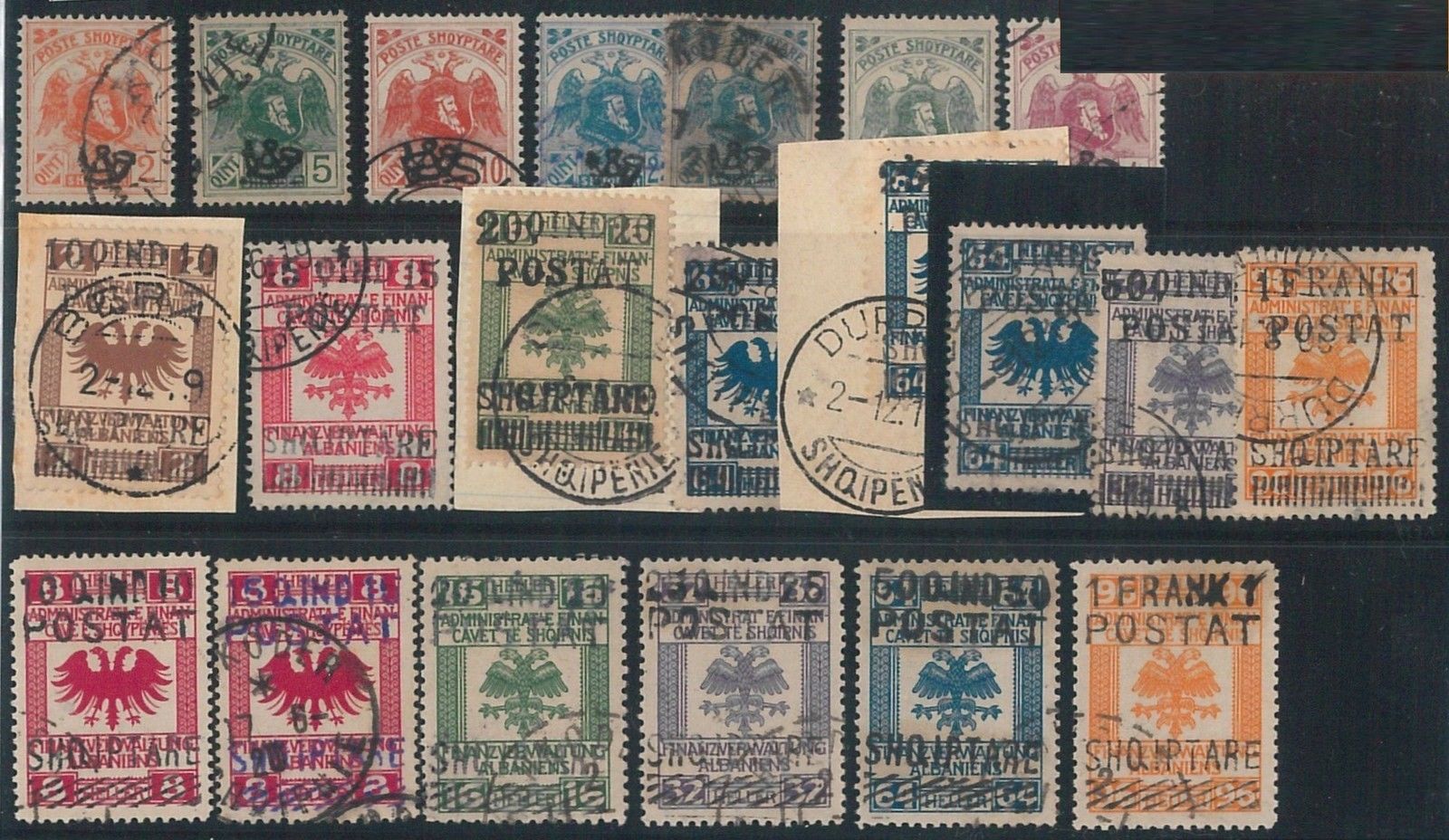 56057 - ALBANIA - POSTAL HISTORY: LOT of used STAMPS - VERY NICE ...