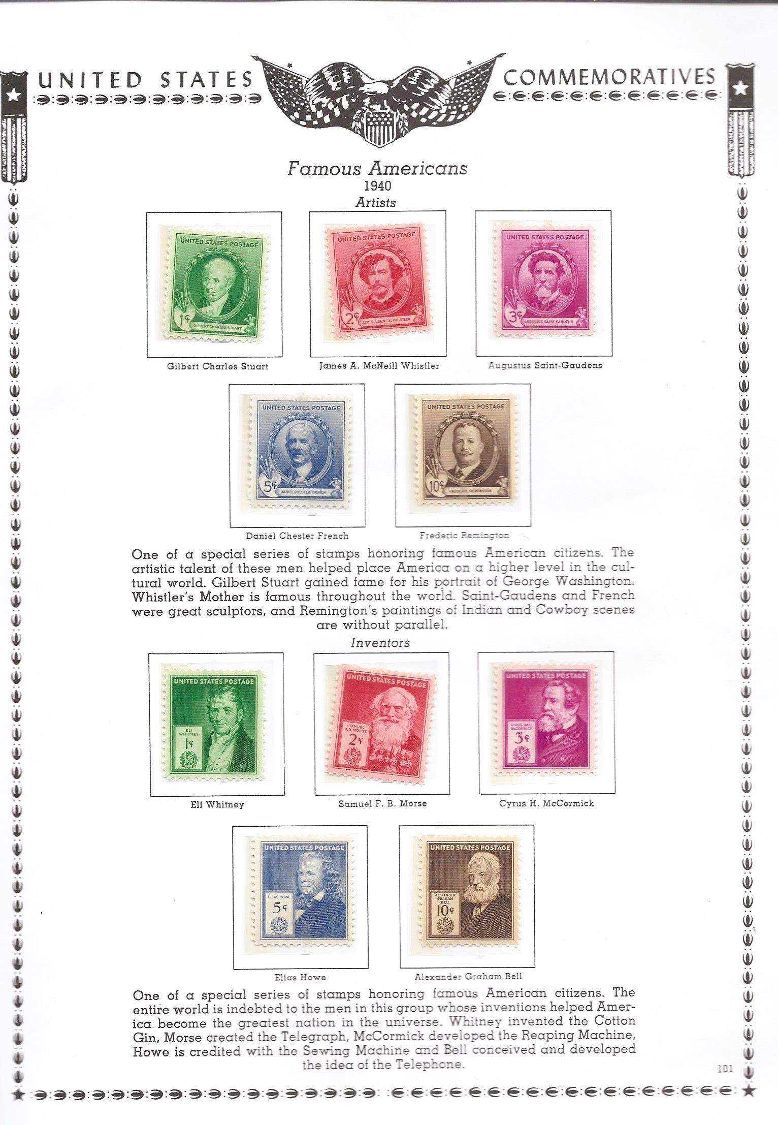 United States Famous Americans 859 thru 893 | United States, General ...