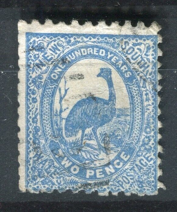 AUSTRALIA NS.WALES; 1880s early classic QV fine used Shade of 2d. value ...