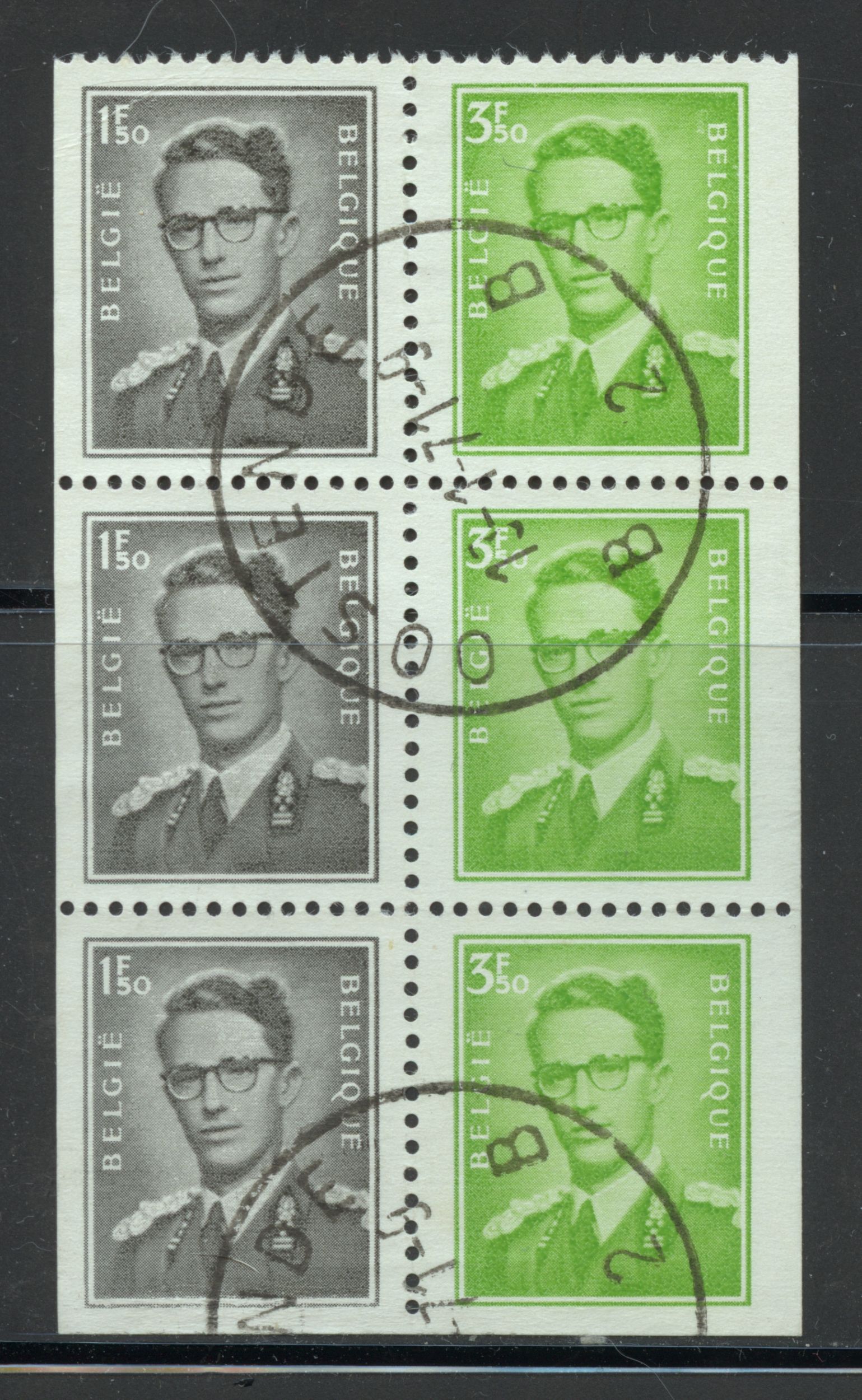 Belgium Scott 472c Used H - 1970 King Baudouin Booklet Pane | Europe ...