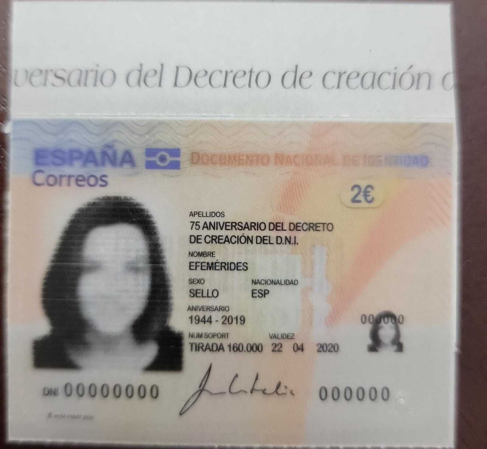 O) 2020 Spain, DNI - National Identification Document, Plastic Design ...