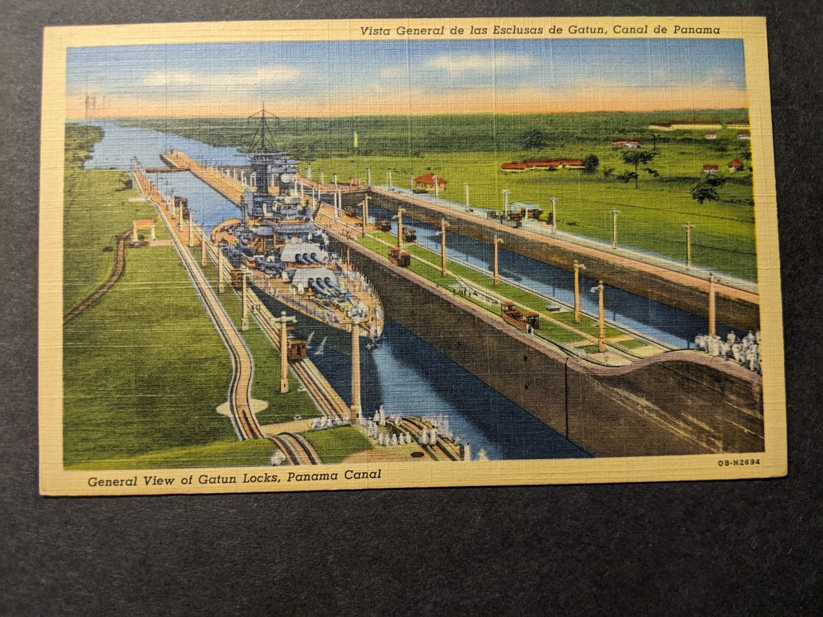 RIO Hato, Albrook Field, Canal Zone 1942 Wwii Postcard Gatun Locks ...