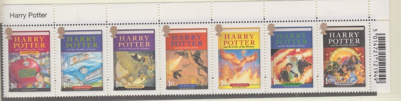 GB Harry Potter Strip of 7 With BAR Code PO Fresh | Great Britain ...