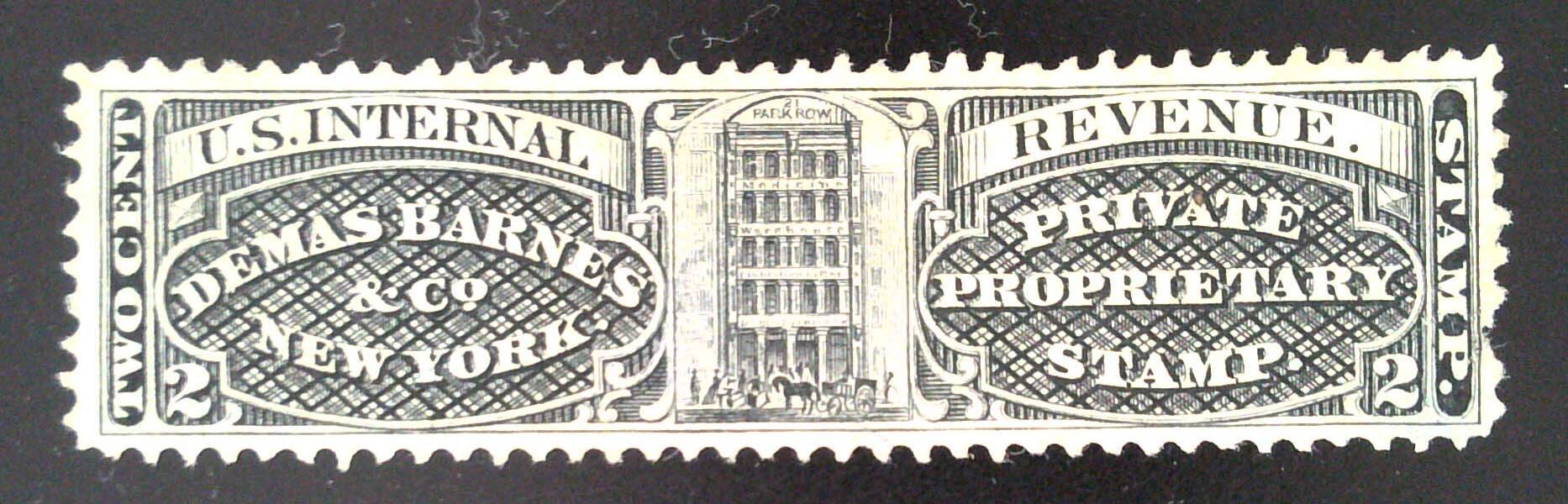 Scott #RS25b - 2c Black - Silk Paper - Thin - Demas Barnes & Co ...