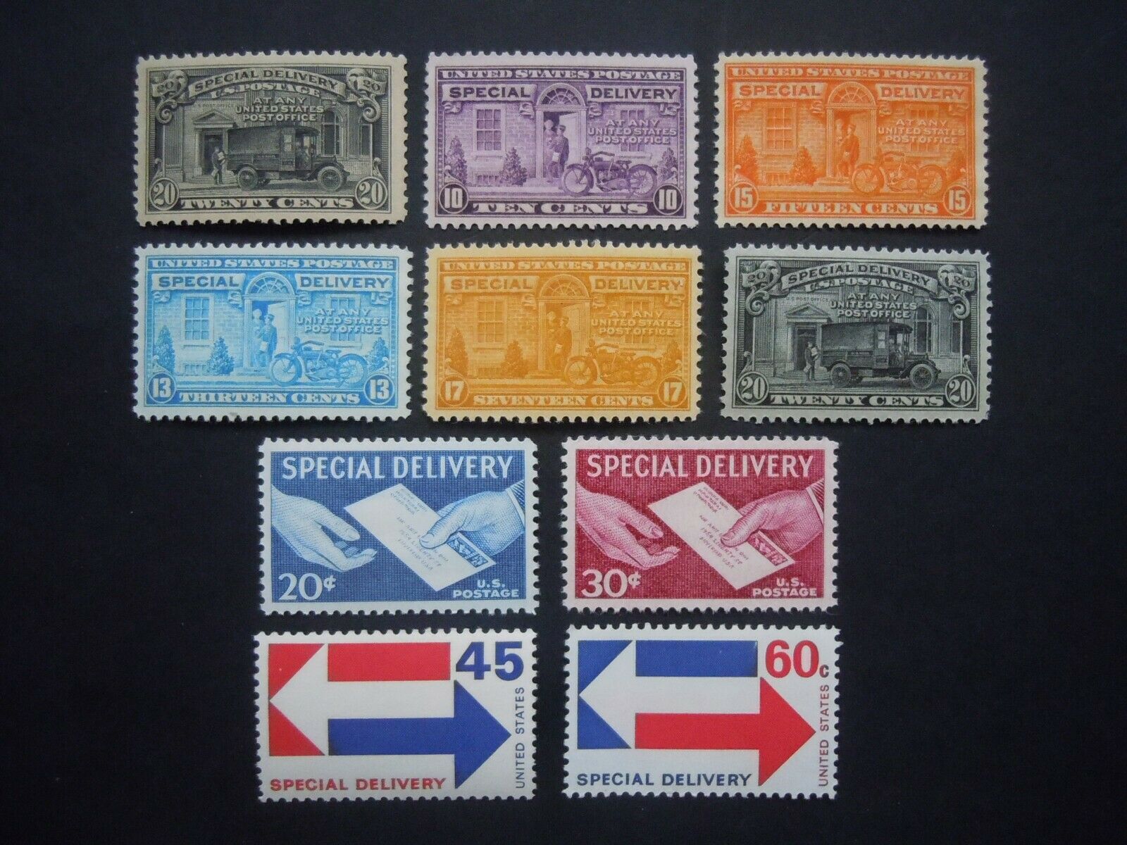 #E14-E19, E20-E23 PO Special Delivery Stamps MNH OG VF "Includes New ...