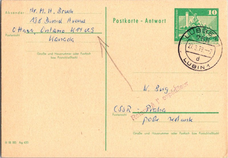 Germany D.D.R., Worldwide Government Postal Card | Europe - Germany ...