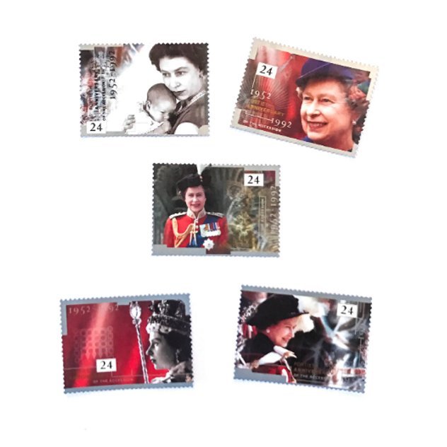 5 x HM Queen Elizabeth 40th Anniversary of Accession UNused GB 24p ...