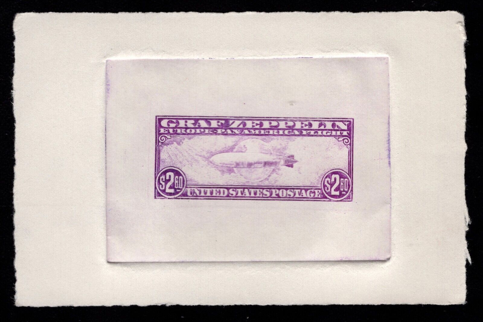 US Stamps #C15 (Cf1) Panelli Forgery Large DIE Proof in Purple LOT ...