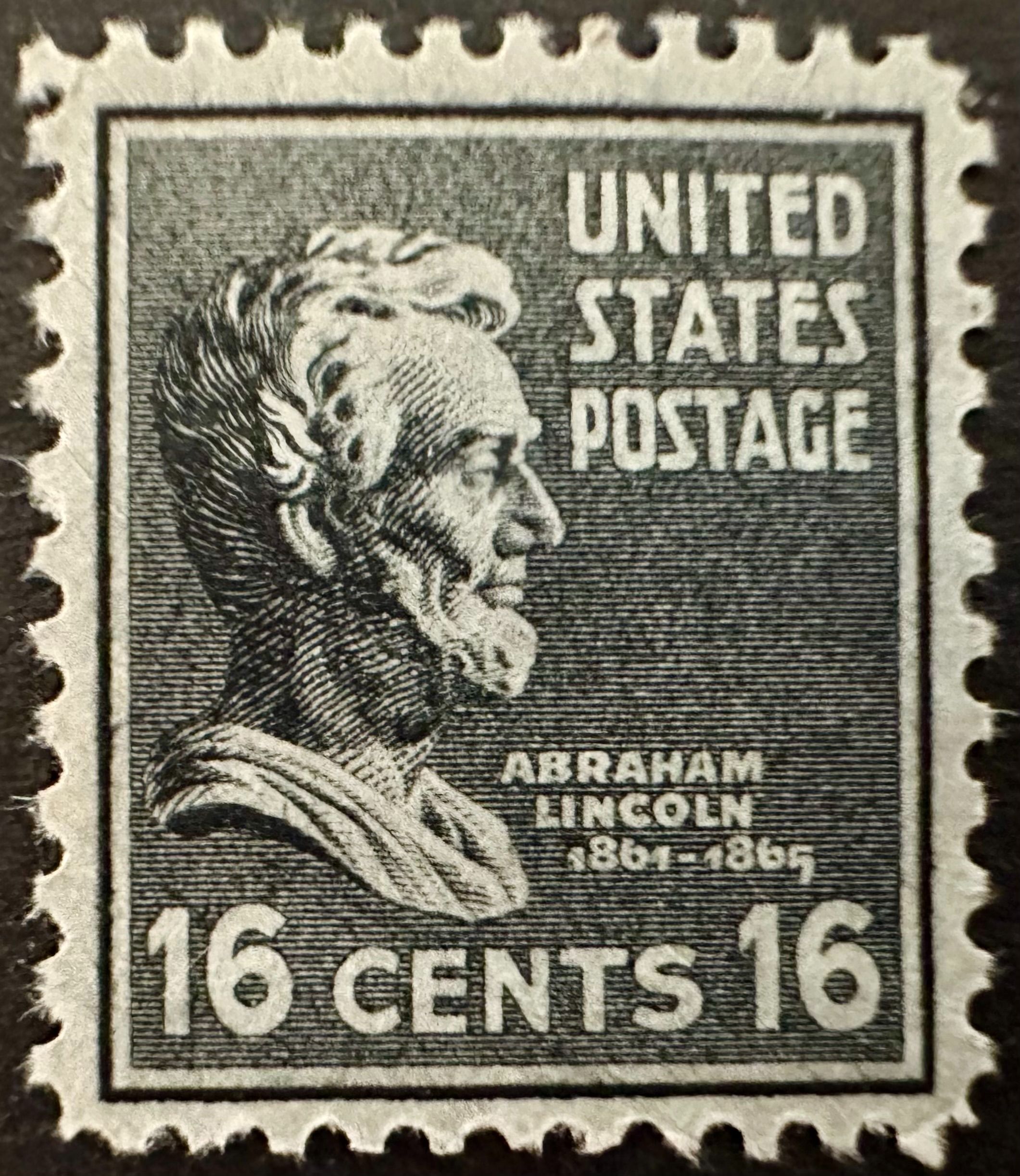 US # 821 Abe Lincoln 16c 1938 OG Mint h | United States, General Issue ...