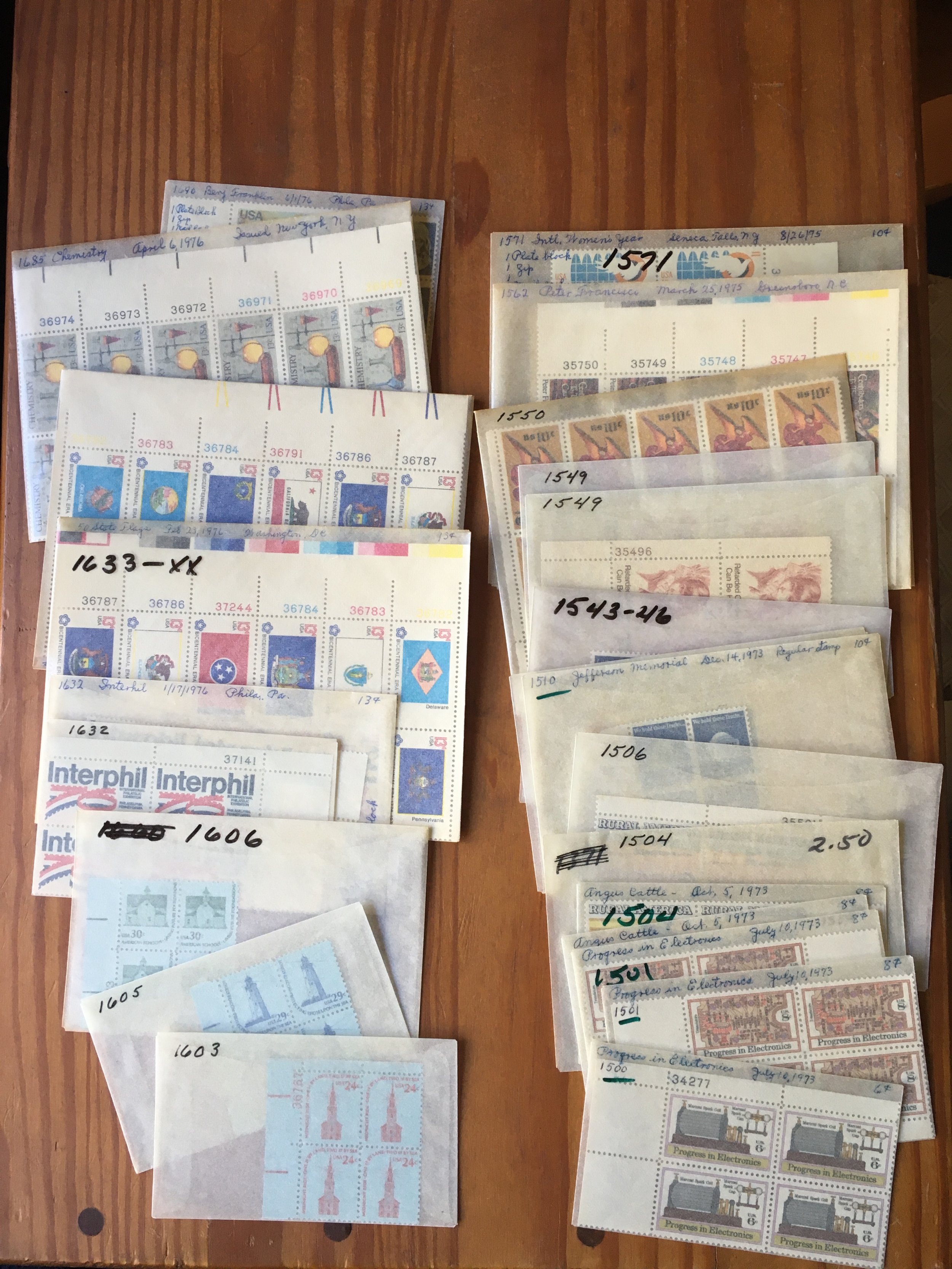 US Plate Block Collection 270+ 1950s-70s FV $94+ / HipStamp