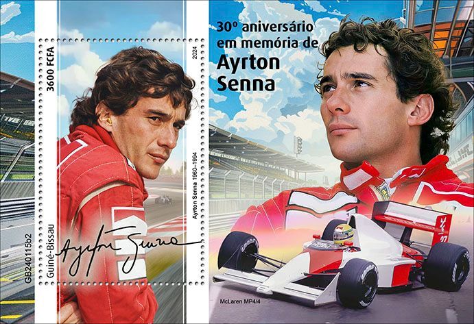 GUINEA BISSAU - 2024 - Ayrton Senna - Perf Souv Sheet - Mint Never ...