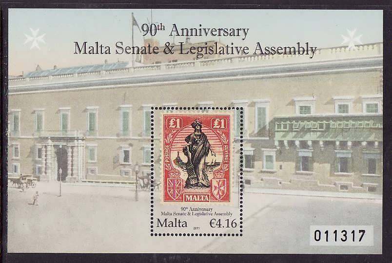 Malta-Sc#1442- id12-unused NH sheet-Stamp on Stamp-2011- | Worldwide ...