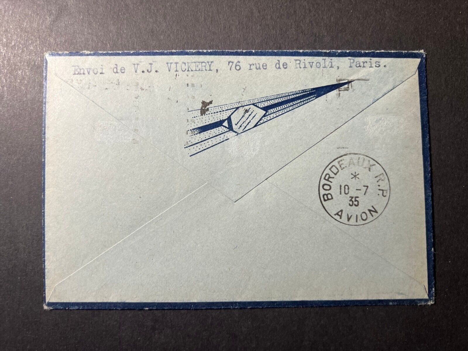 1935 France Rocket Mail Cover Air Bleu Paris to Bordeaux | Europe ...