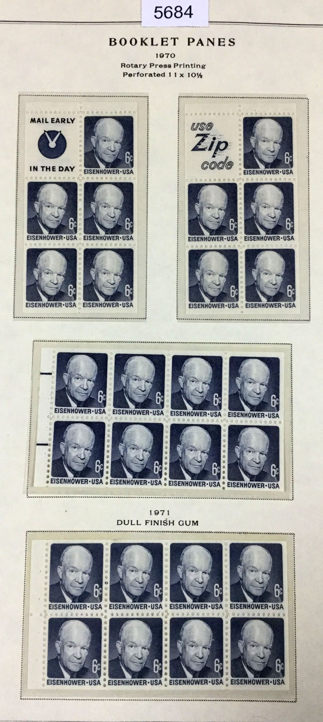 US Stamps 1970 Mint OG NH Booklet Panes Collection LOT #5684 | United ...