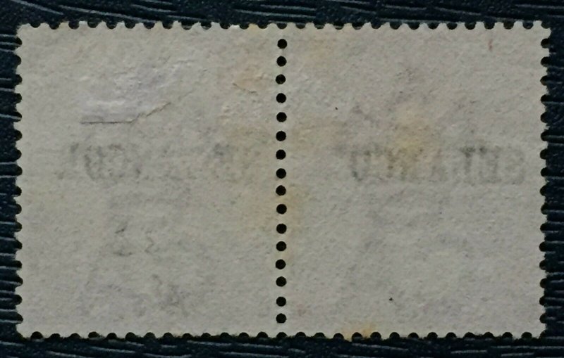 RARE FEATURES SELANGOR opt Straits Settlements QV 2c PAIR MNG SG#34 ...