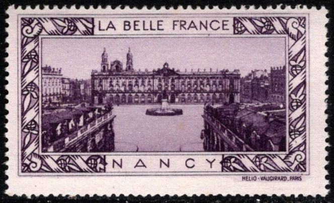 Vintage France Poster Stamp La Belle France City Of Nancy Place ...