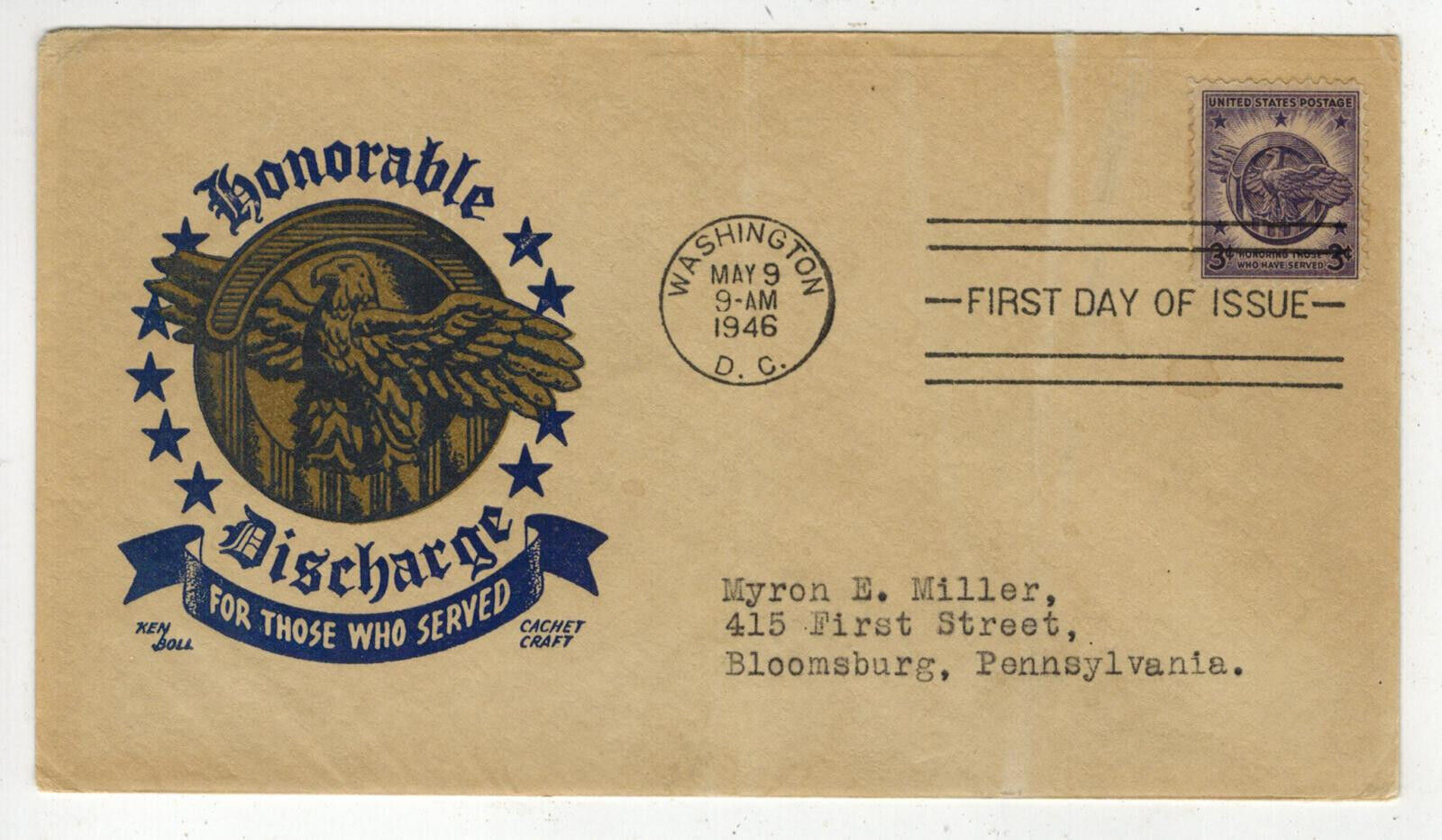 1945 WW2 Patriotic Honorable Discharge WAR Service Button 940-24 ...