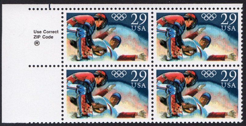 Scott #2619 Olympics Baseball Plate Block of 4 Stamps - MNH | United ...