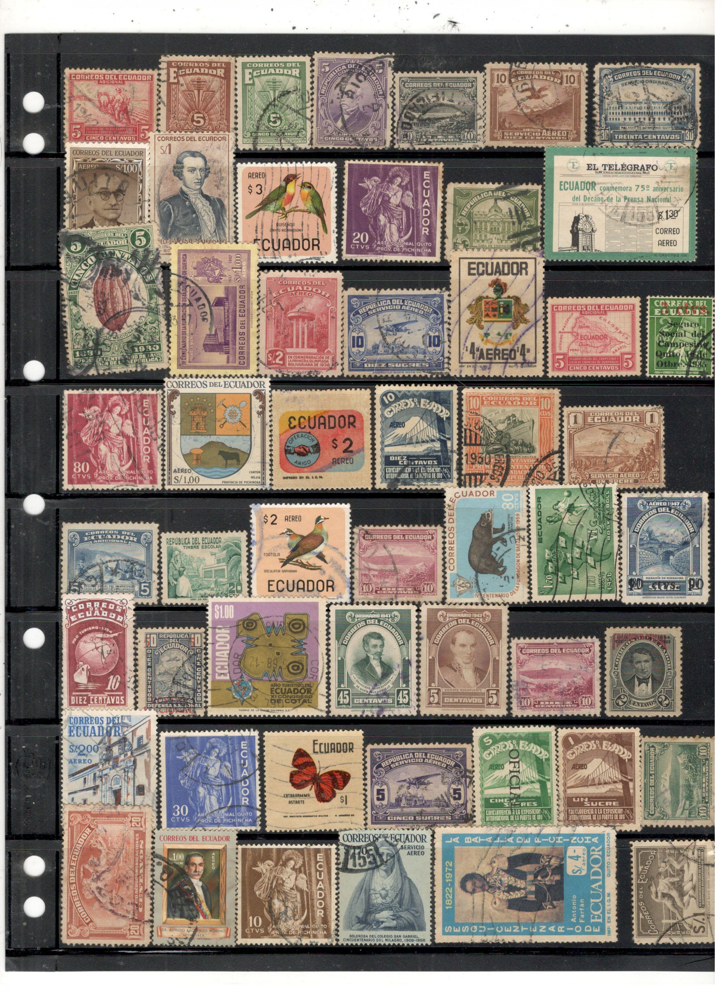 Ecuador Collection on Stock Sheet Mint/Used | Central & South America ...