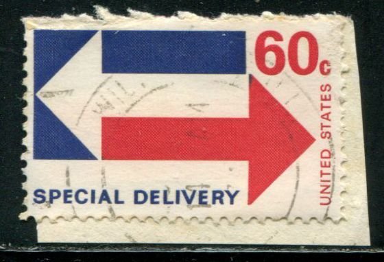 E23 US 60c Special Delivery, used on paper | United States, Special ...