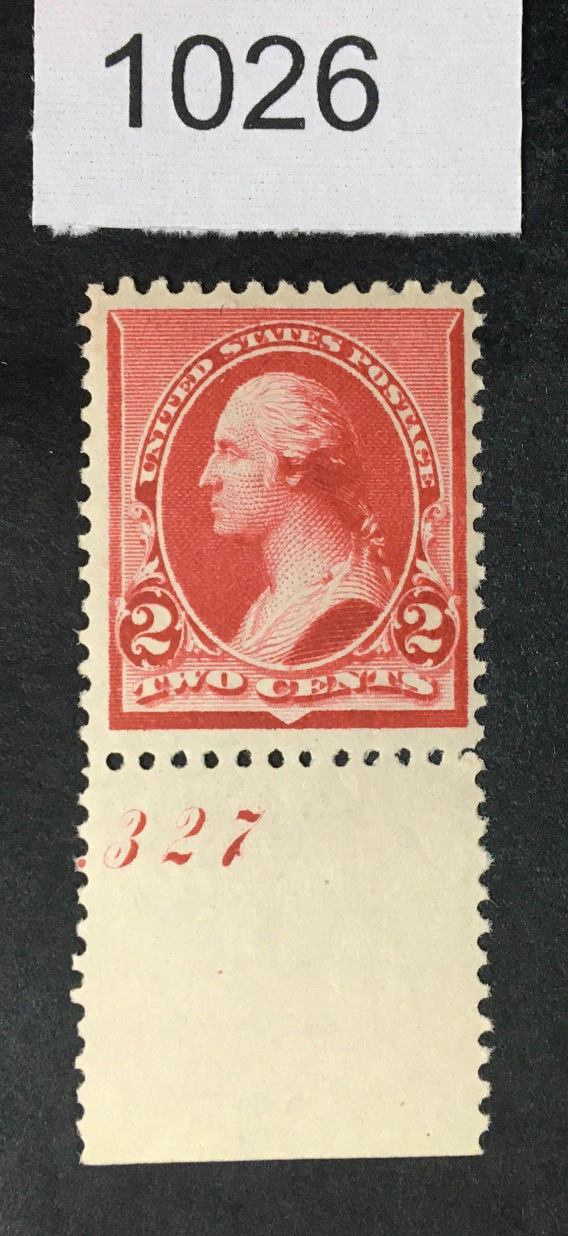 US Stamps # 220 Plate Single Mint OG NH VF $60 LOT #1026 | United ...