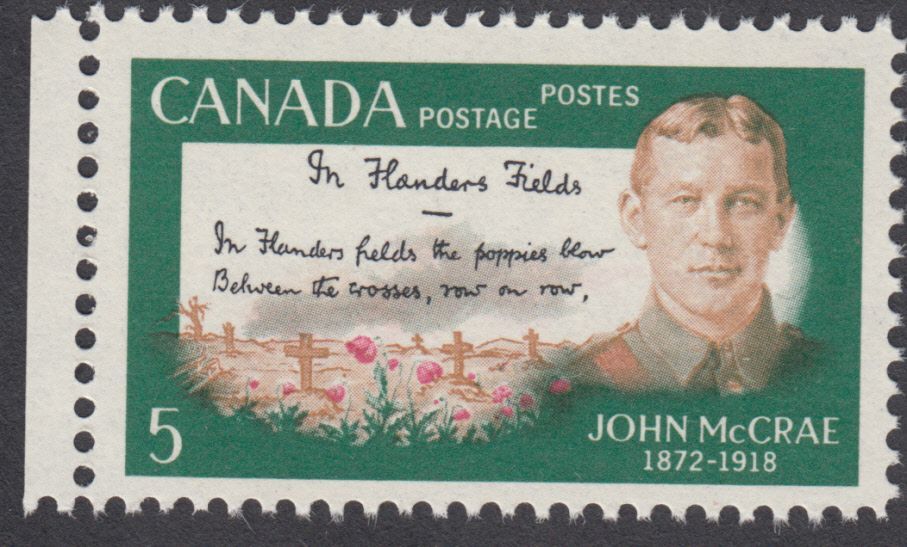 Canada - #487i John McCrae - Stroke in" A" Variety - MNH | Canada ...