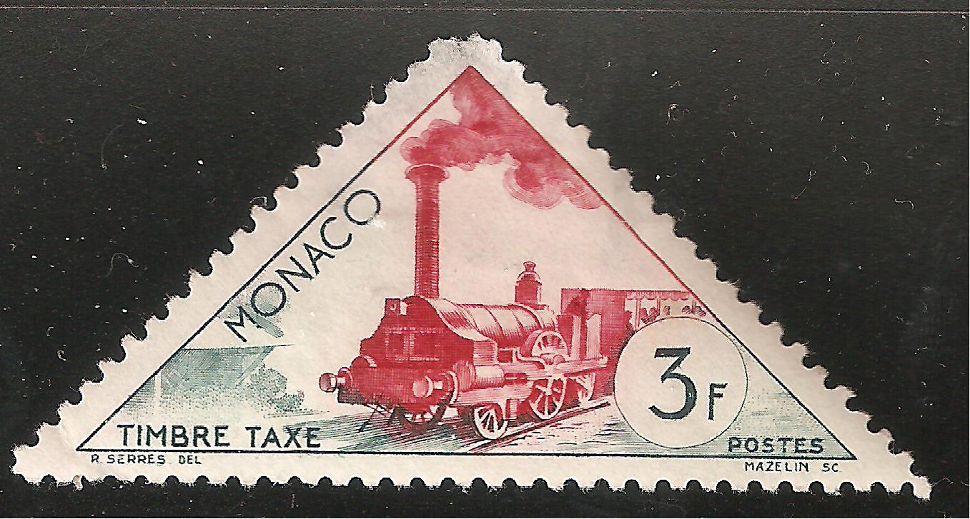 Monaco Train Timbre Taxe 3F / HipStamp