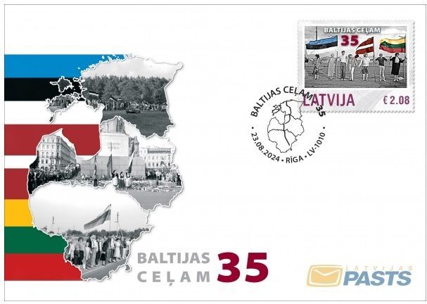 Latvia 2024 35th Anniversary of The Baltic Way limited edition stamp ...