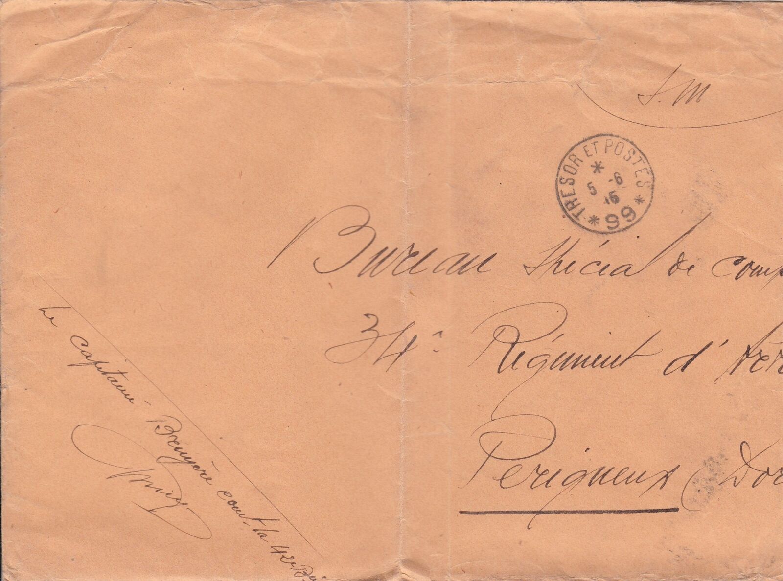 France WW1 French Military 1915 Tresor Et Postes no 99 Cover Ref 30999 ...