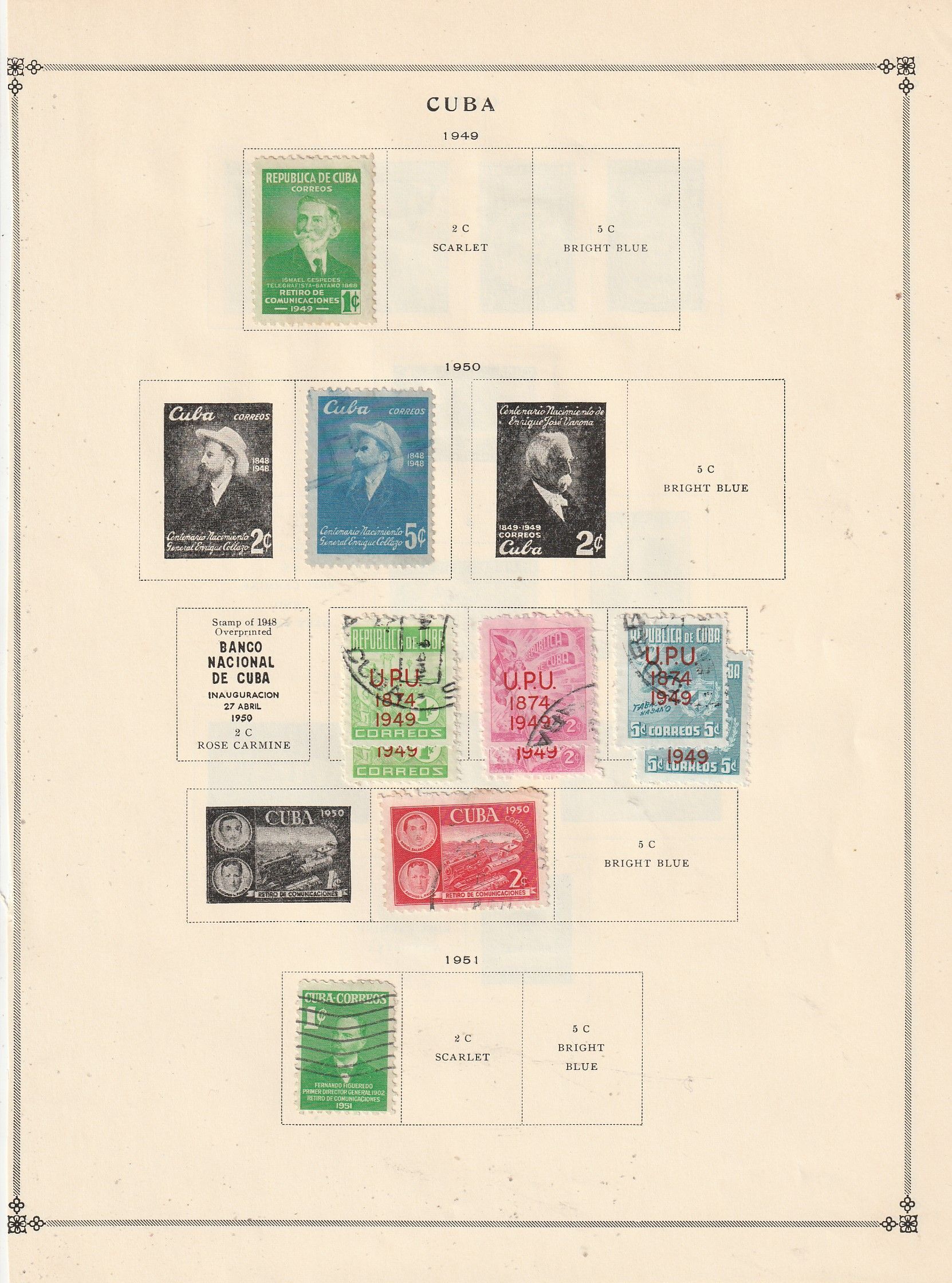 Cuba Collection A - 11 Scans - All the stamps are in the scans ...