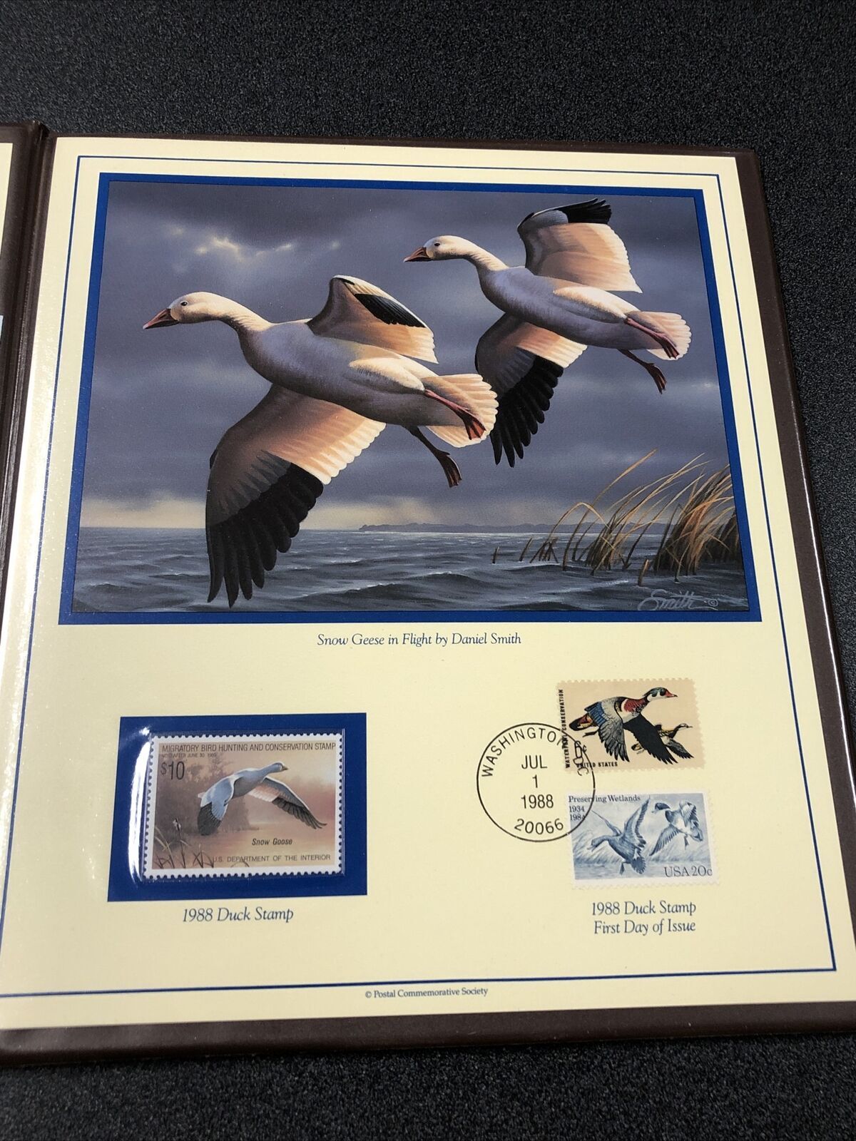1988 Duck Stamp First Day of Issue Folio with Mint Duck Stamp | United ...