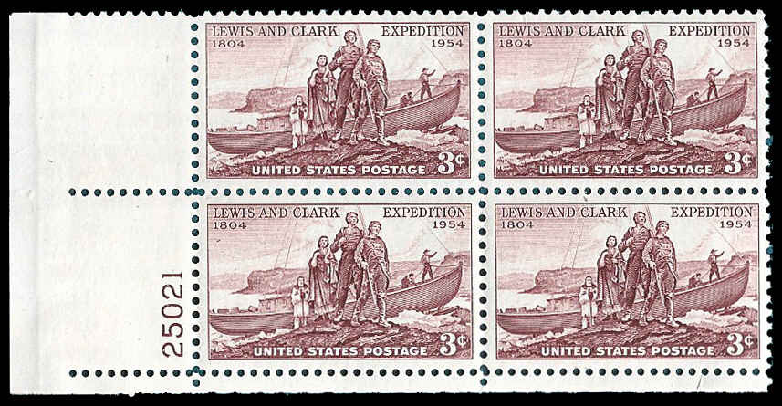 PCBstamps US #1063 PB 12c(4x3c)Lewis & Clark, 25021, MNH, (PB-3 ...