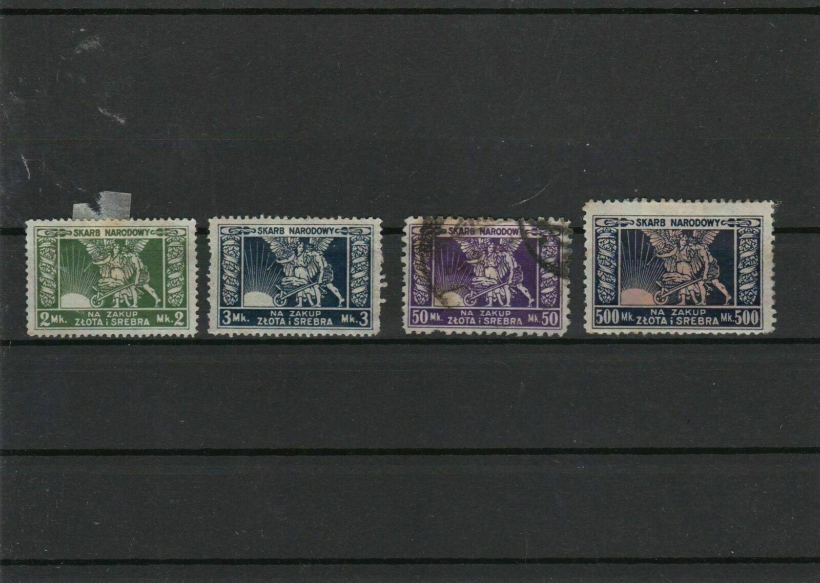 Poland 1923 Treasury Gold + Silver Fund Stamps Labels Ref 30442 ...