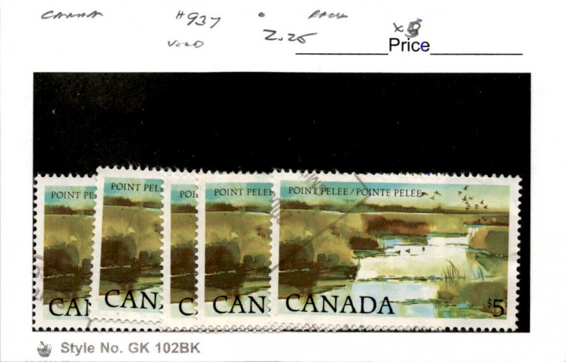 Canada, Postage Stamp, #937 (5 Ea) Used, 1984 Point Pelee Park (AH ...