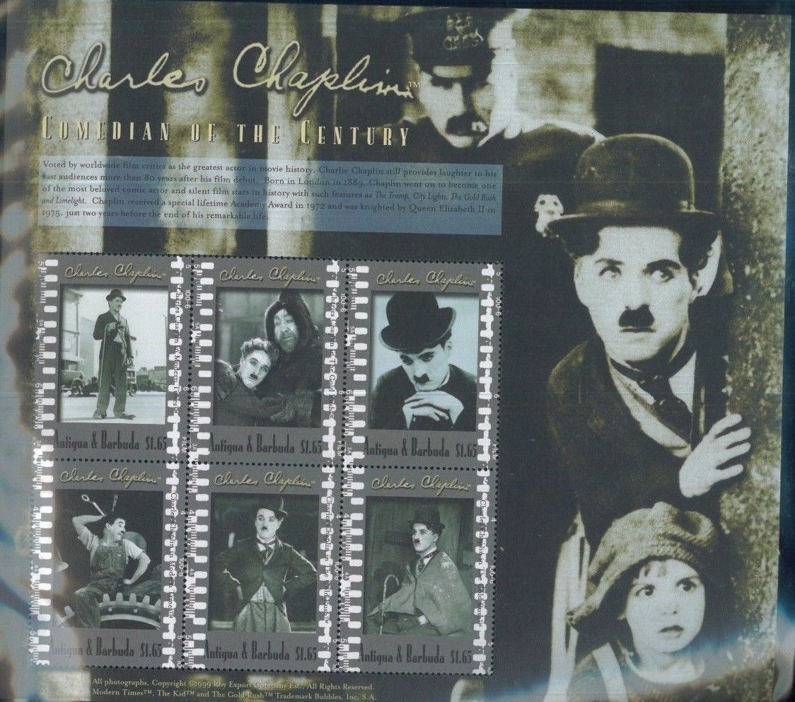 Charles Chaplin Comedian of the Century Souvenir Stamp Sheet #2303 ...