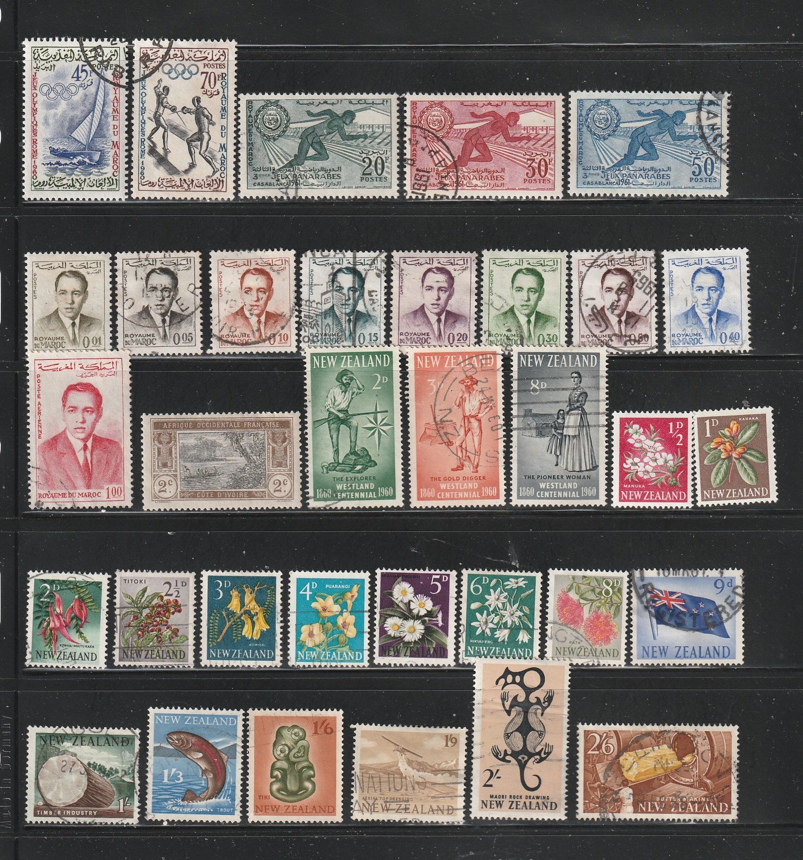 Worldwide Collection B, 108 Stamps - 4 Scans - All the stamps are in ...