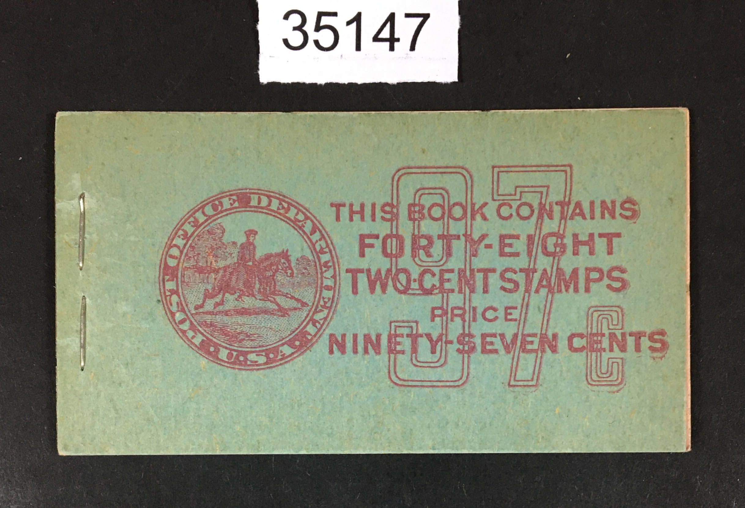 US Stamps # Bk82 Mint OG NH Complete Unexploded Booklet $45 LOT #35147 ...