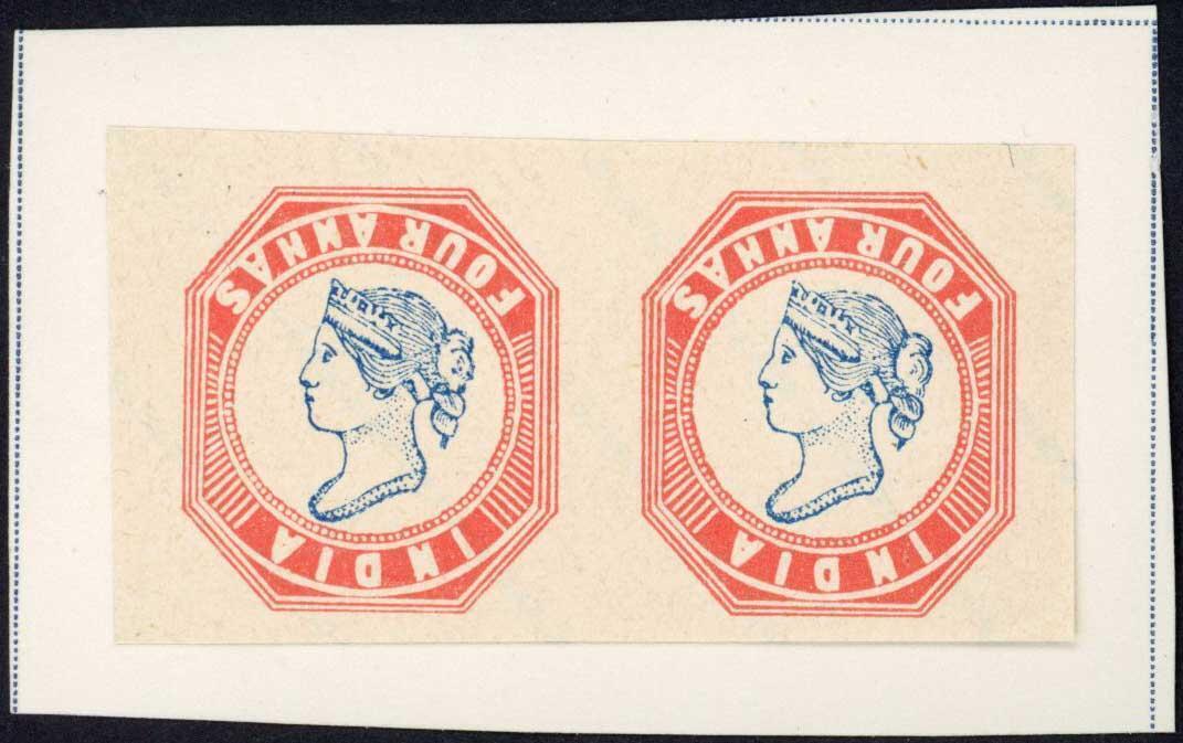India 4a Pair with Inverted Heads Francois Fournier Forgeries | Asia ...