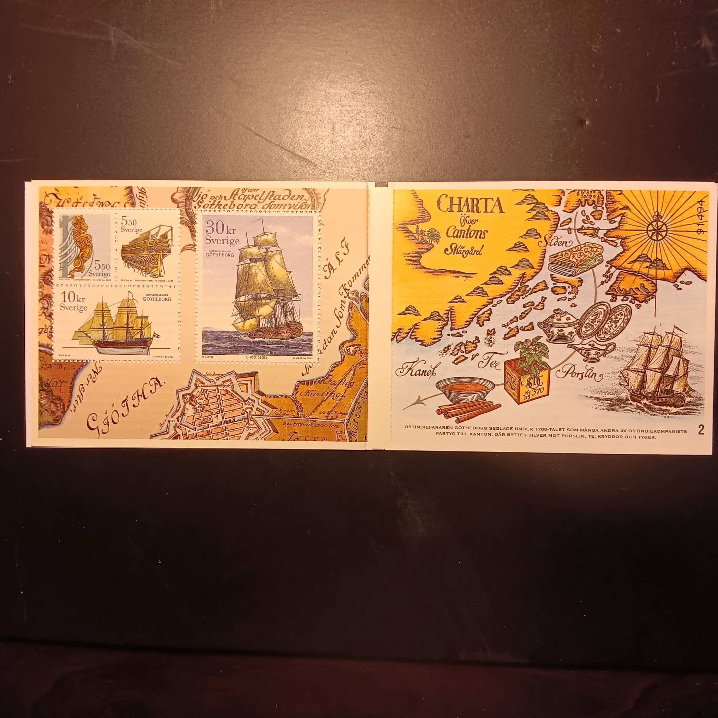 Sweden Scott 2470 Booklet-Gotheborg Ships & Maps | Europe - Sweden ...