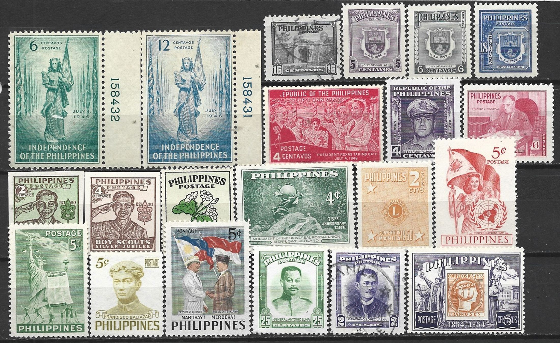Collection LOT 16746 Philippines 21 AC Stamps 1946+ Cv+$21 | Asia ...
