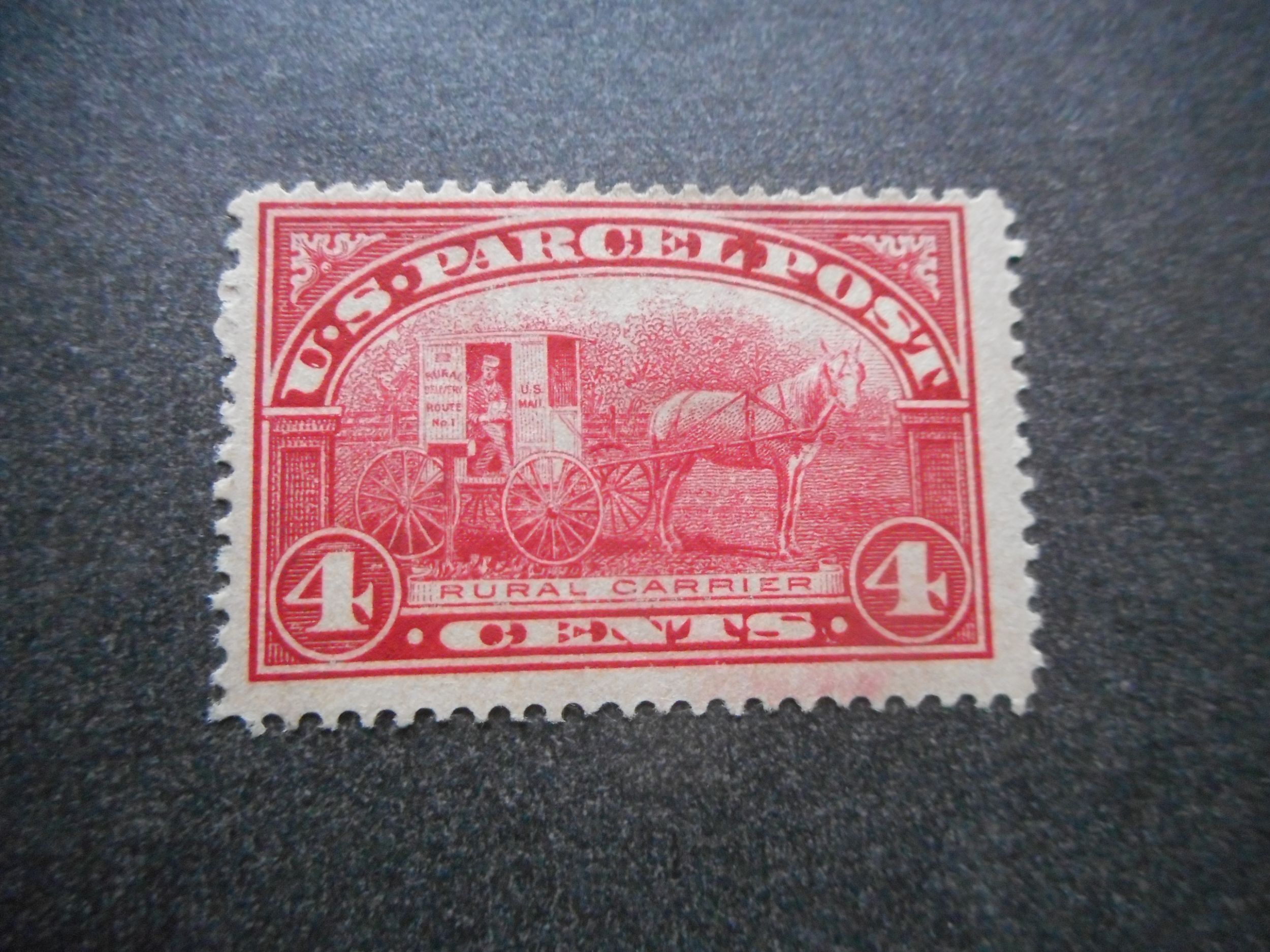 # Q 4 Fine OG (HR) Partial Gum | United States, Parcel Post Stamp ...