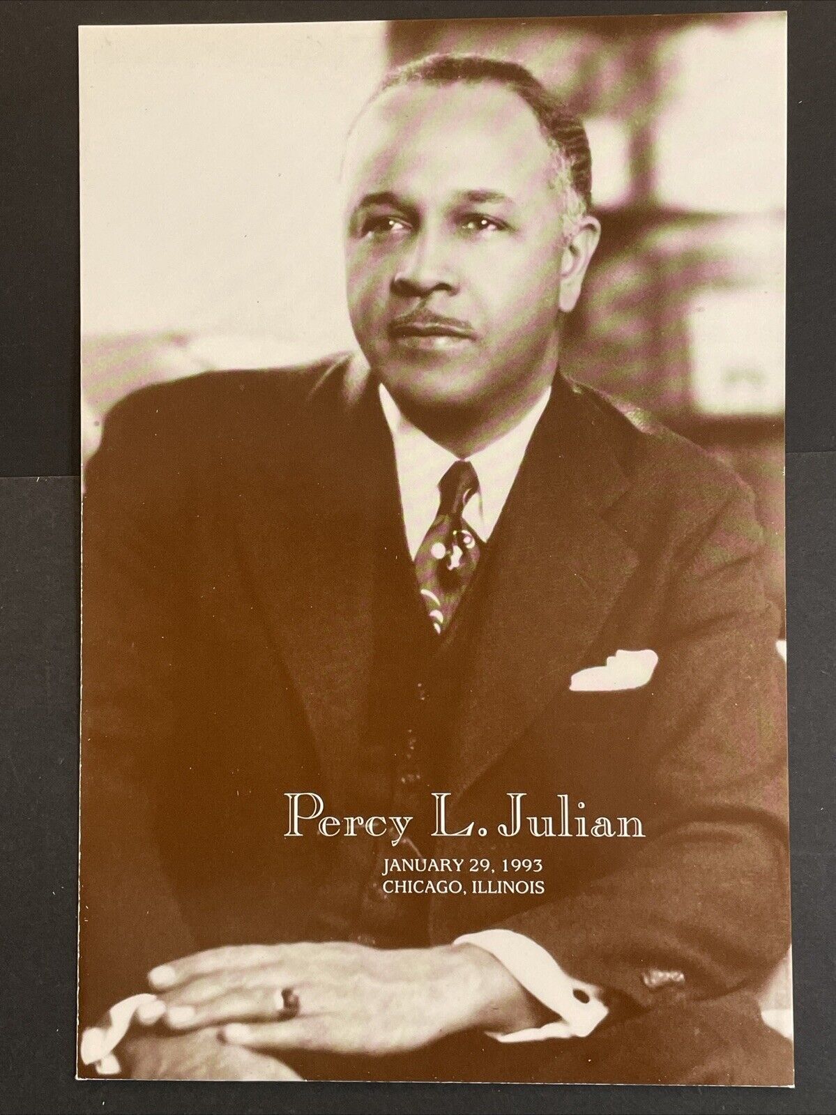 1993 Percy Lavon Julian Black Heritage 29c First Day Ceremony Program ...