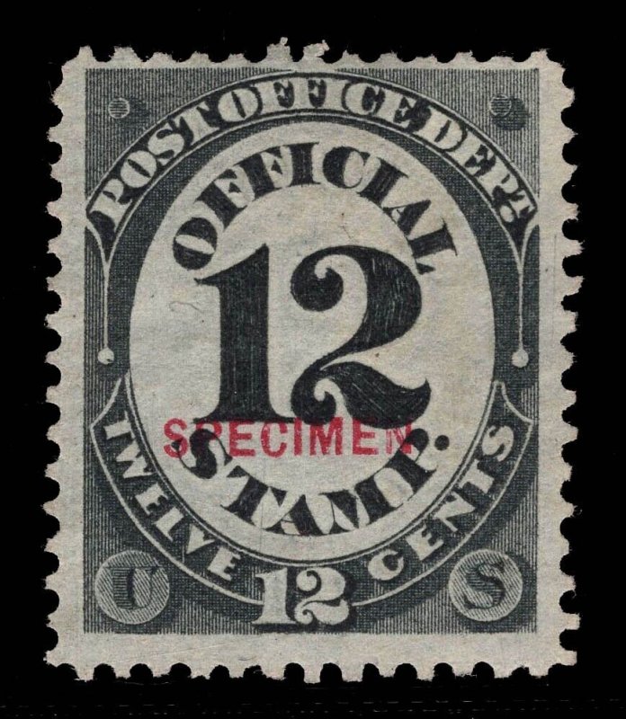 US Stamps #O52S Post Office 12c Official Specimen VF CAT. $1,600 LOT ...