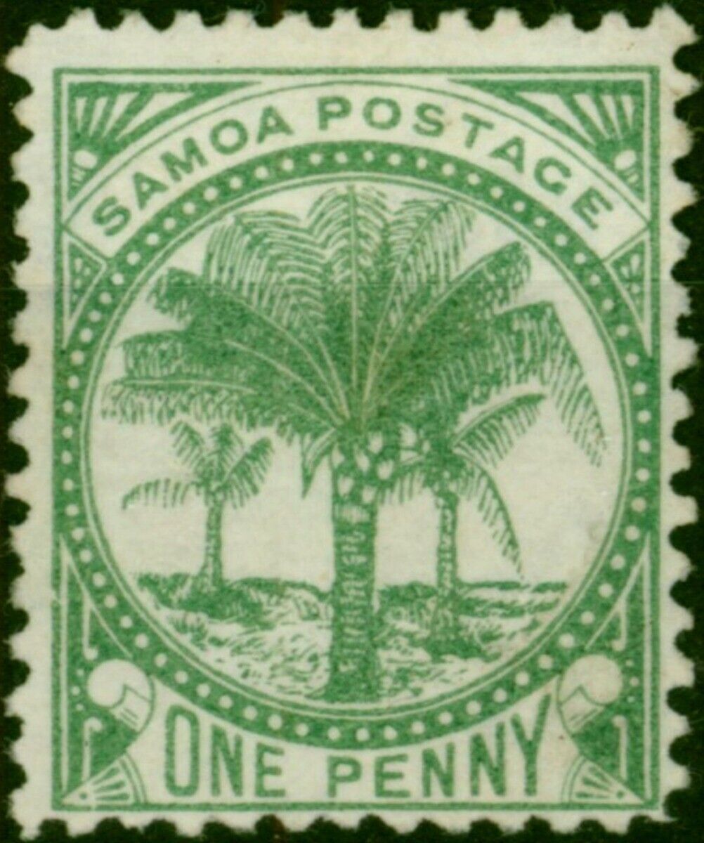 Samoa 1886 1d Yellow-Green SG22 Fine Unused | Australia & Oceania ...