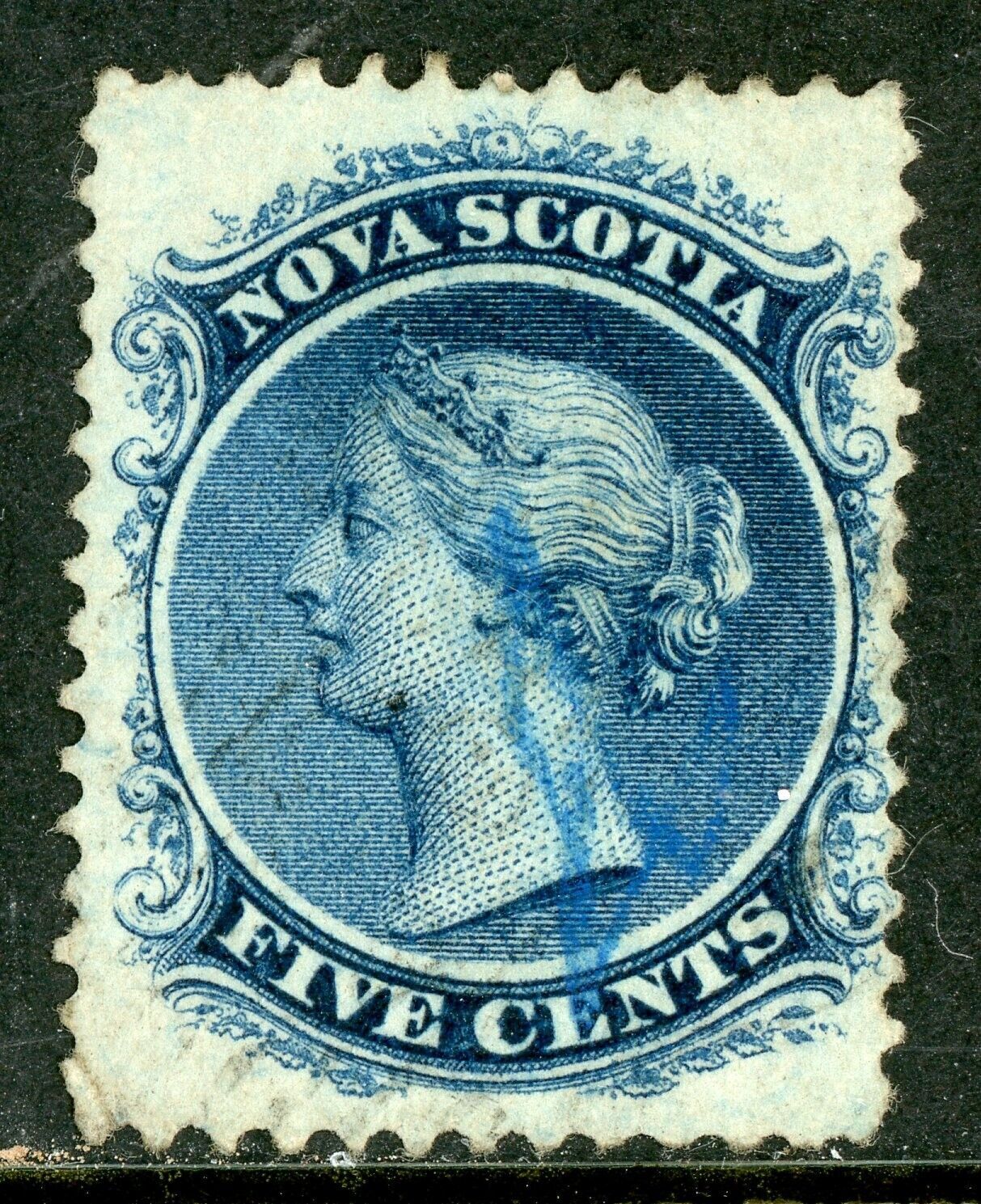 Canada 1860 Nova Scotia 5¢ Blue Scott #10 VFU Z44 | Canada, General ...