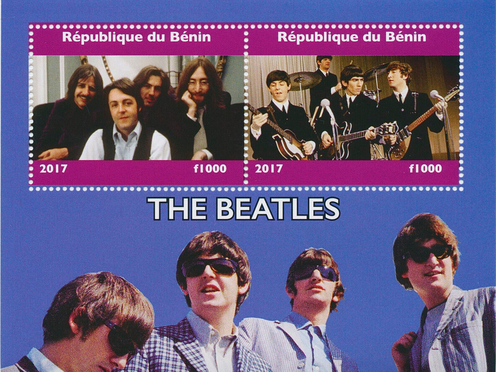 The Beatles Stamps 2017 MNH Singers Music John Lennon Paul McCartney 2v ...